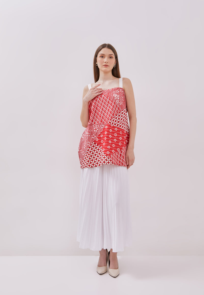 KINTSUGI Red Batik Multiway Kimono Top – ANS.EIN