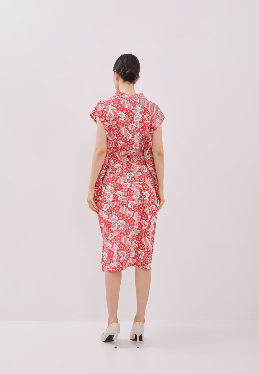 BANGKIT Red Kimono Cheongsam BATIK – ANS.EIN