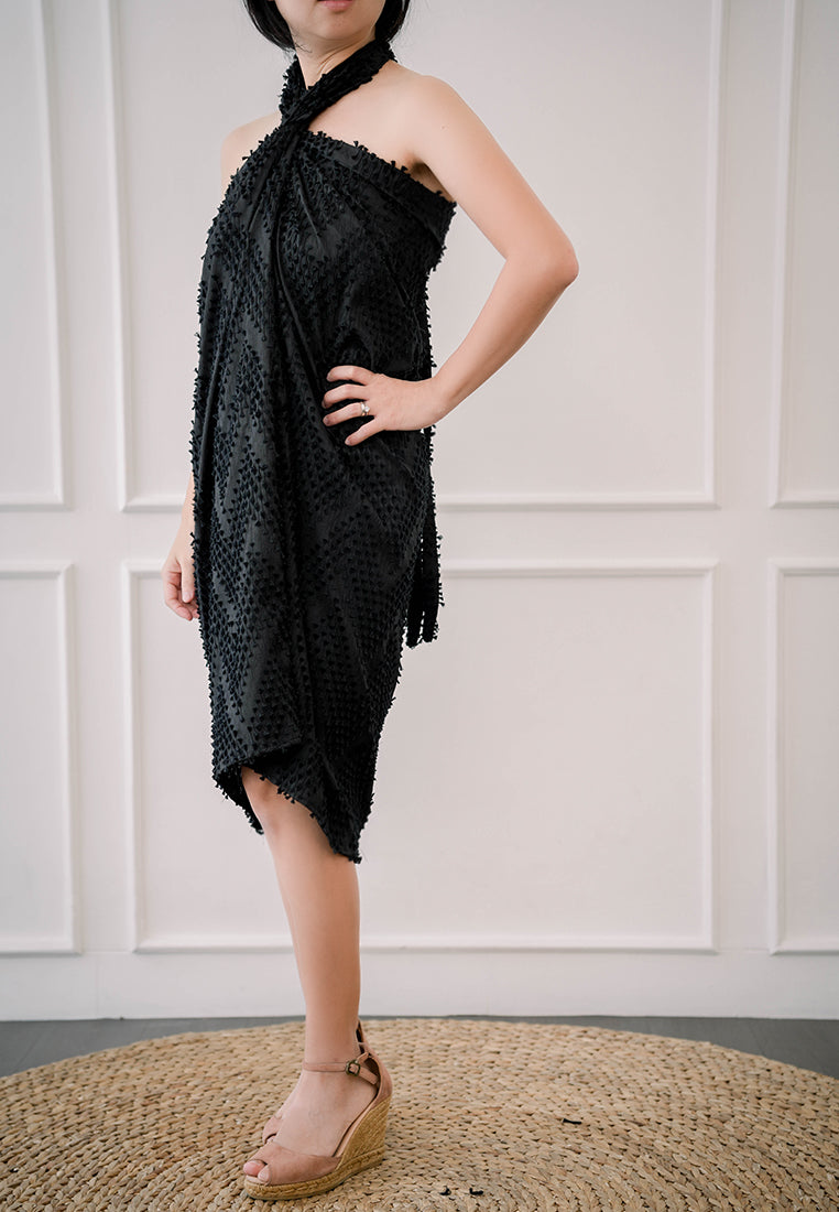 3D Tenun Black Sarong Skirt – ANS.EIN