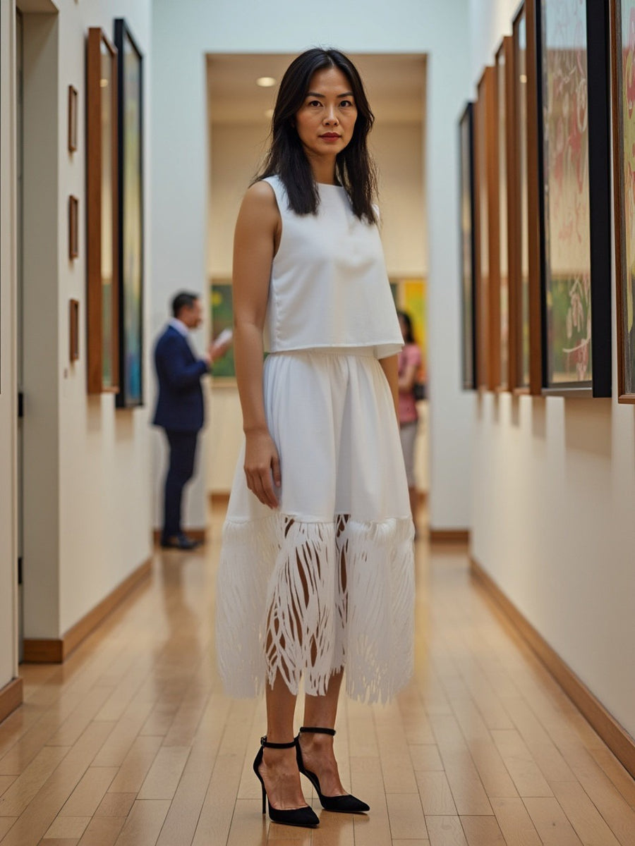 LUMINOUS White Balloon Skirt – ANS.EIN